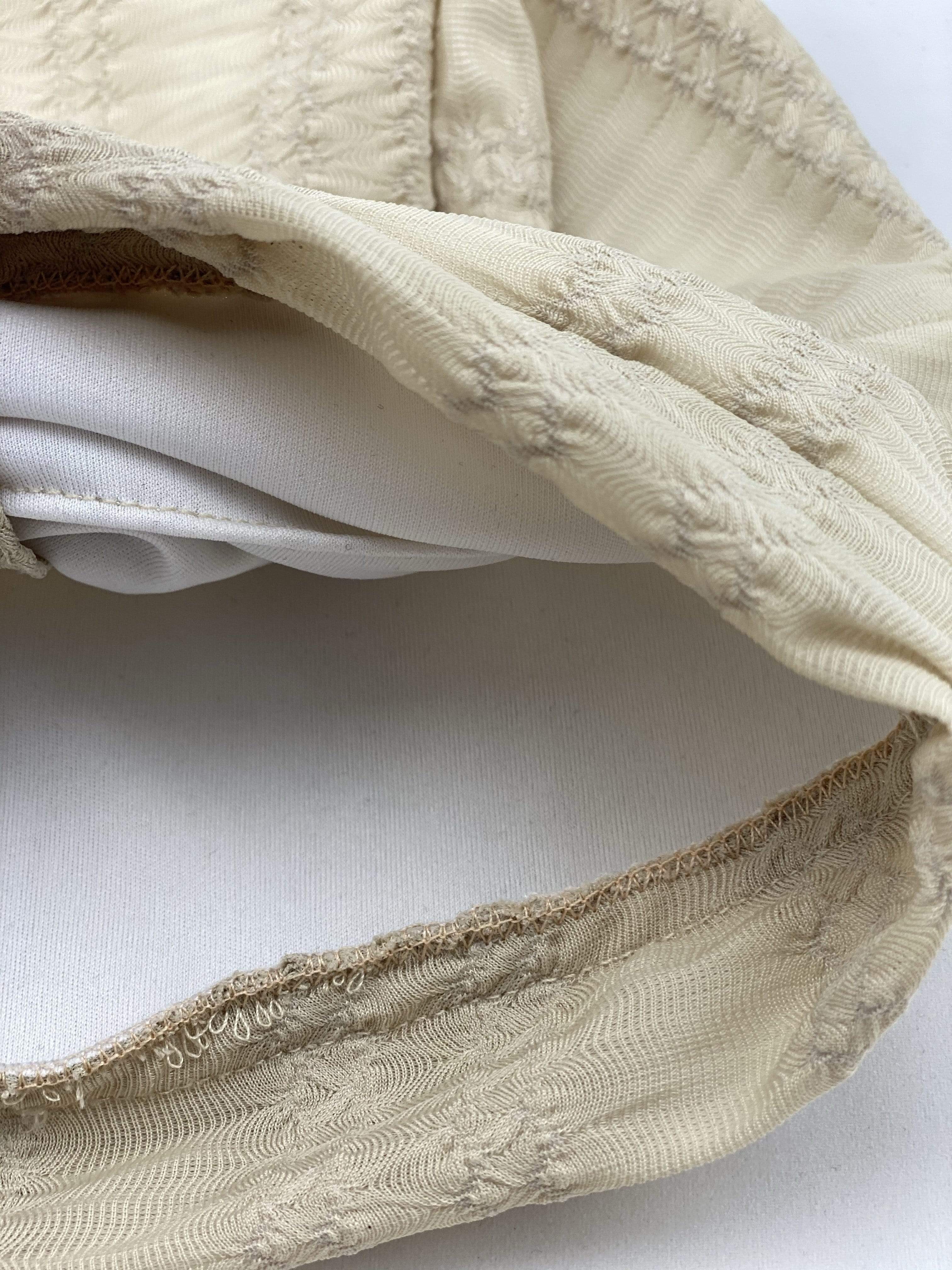 Ivory Lace Beanie | Jersey Lace - Ivory | Turbans Stuff – Turbansstuff