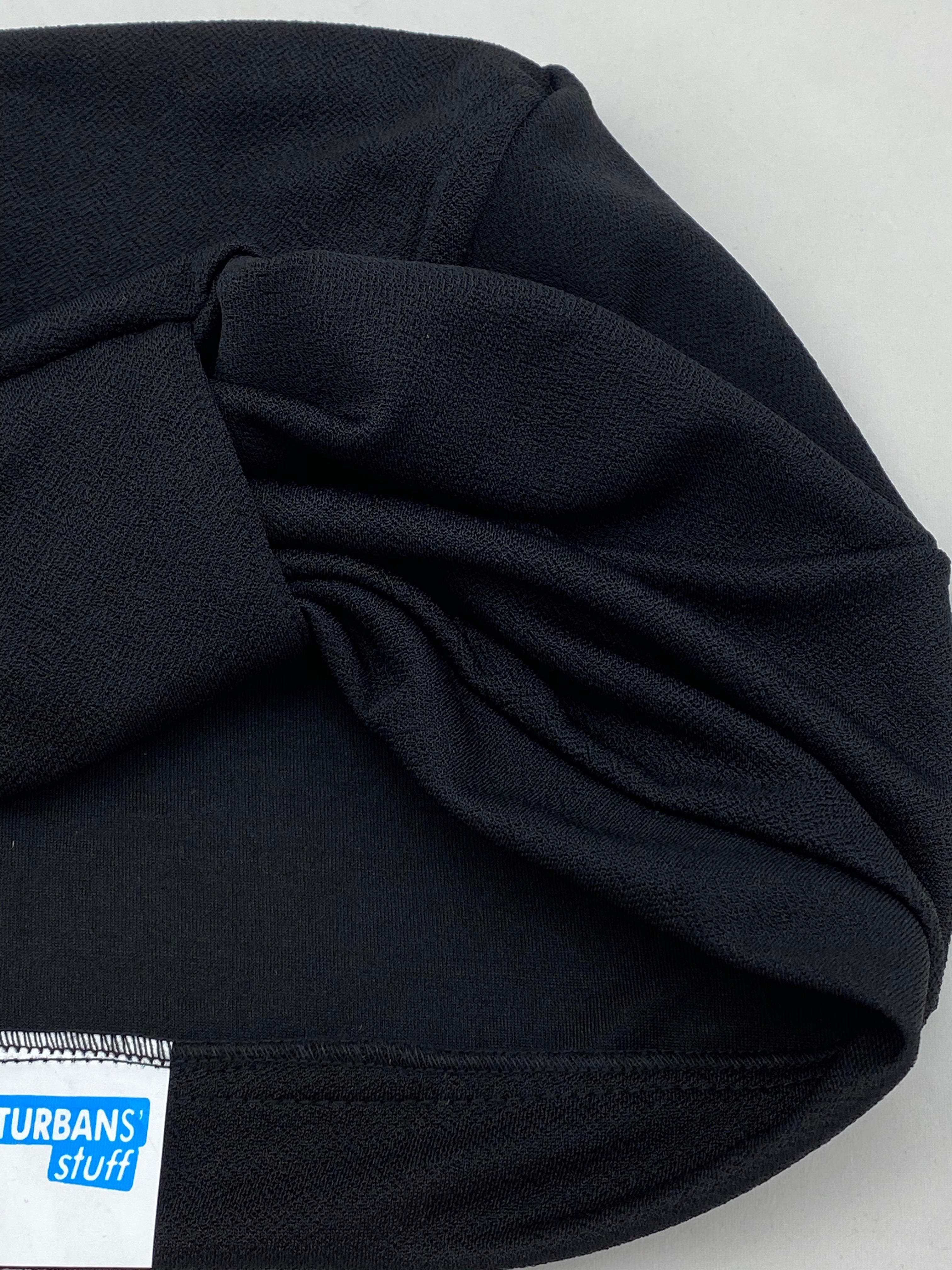 Turban Jersey - Black Plain – Turbansstuff