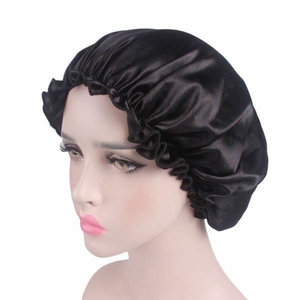 Bonnet Cap Women | Satin Cap - Black | Turbans Stuff – Turbansstuff