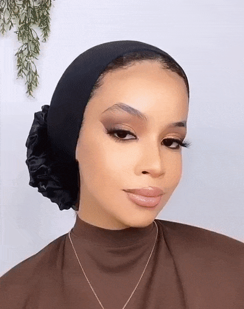 Volumizing Scrunchie Cap - Black – Turbansstuff