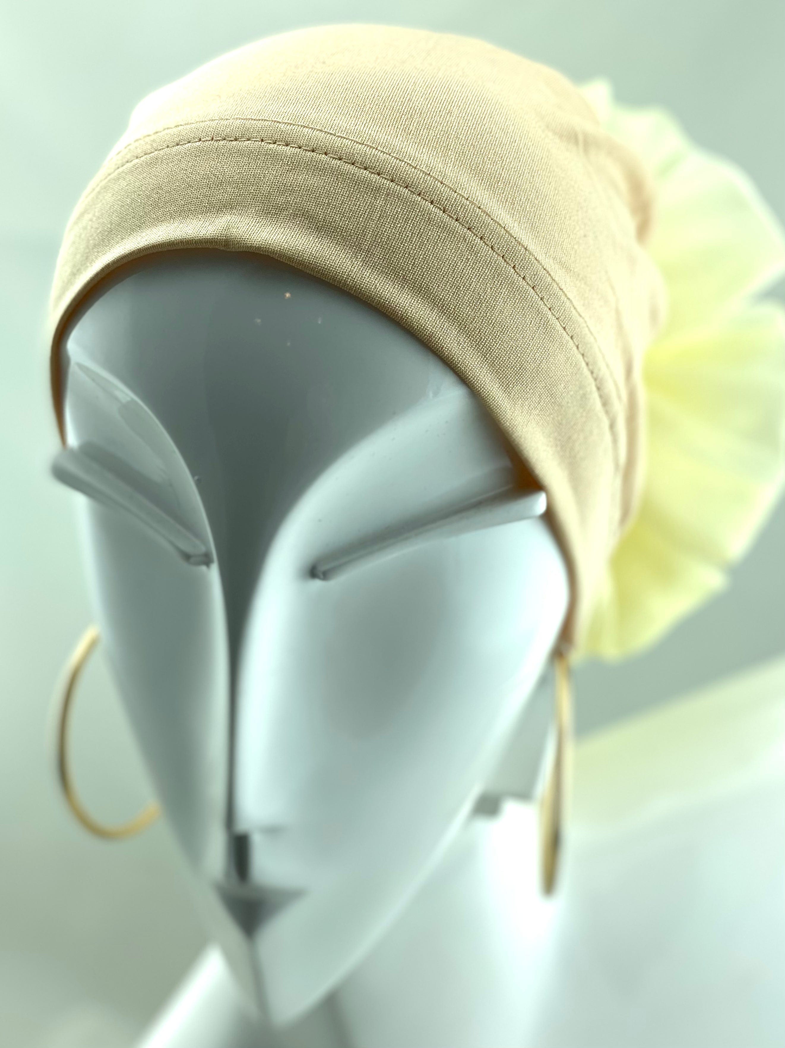 Volumizing Scrunchie Cap - Nude – Turbansstuff