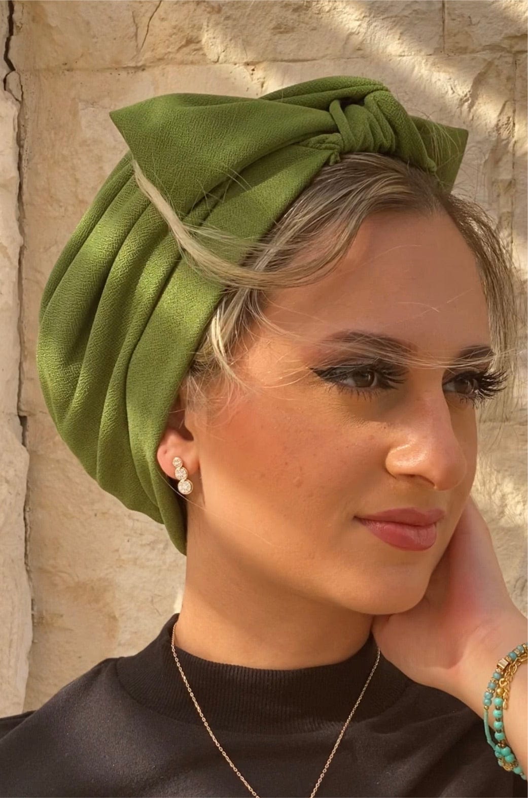 Soft Bow Turban | Turban Bow - Grass - Soft jersey | Turbans Stuff ...