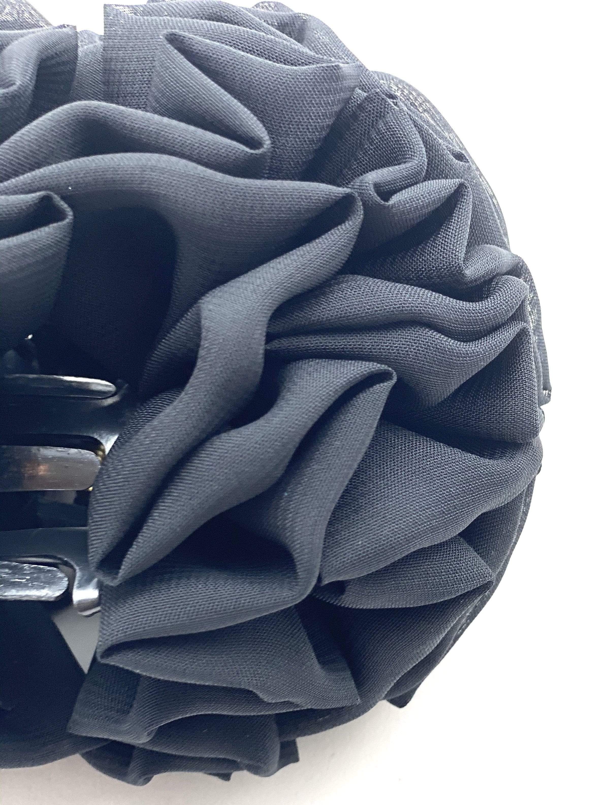 Volumizing Scrunchie Hair Clip - Medium Size - Black – Turbansstuff