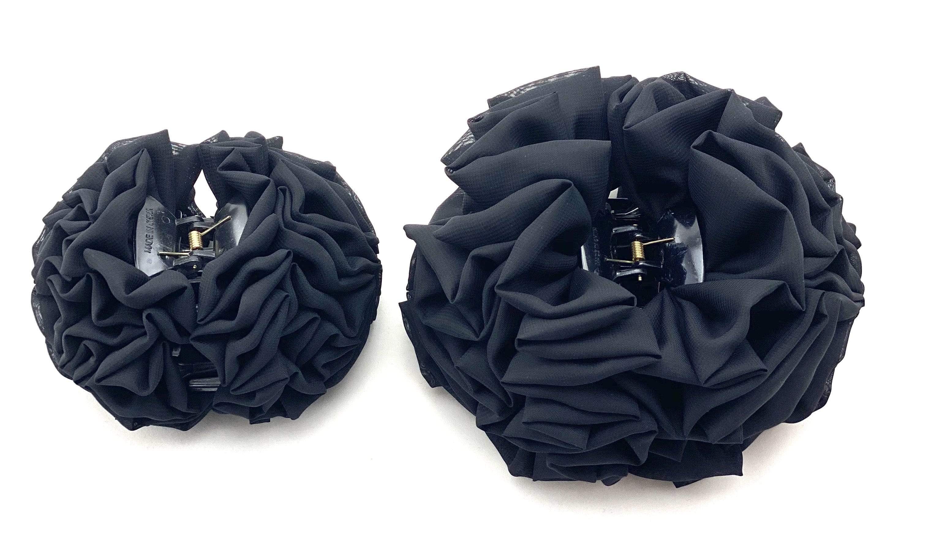 Volumizing Scrunchie Hair Clip - Medium Size - Black – Turbansstuff